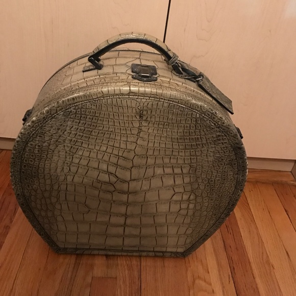 Prada | Bags | Prada Green Embossed Leather Trunk | Poshmark